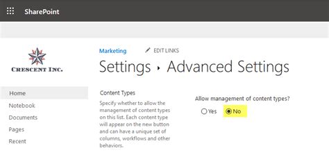 Content Type Sharepoint Diary