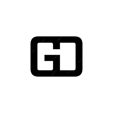 Premium Vector A Black And White Logo With A Gd On It