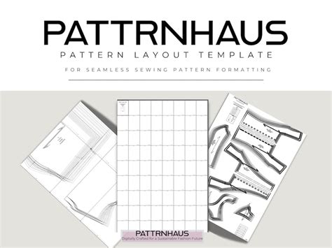 Pattern Layout Template For Seamless Sewing Pattern Formatting Etsy