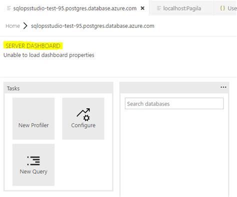 once connect to a azure database dashboard doesn t open to default database · issue 46