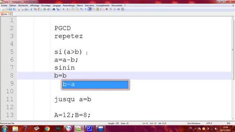 Exercice Algorithme Le Pgcd Correction