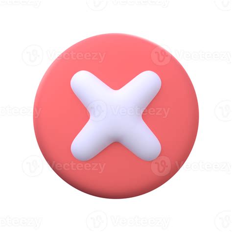 3d Wrong Sign Icon Office Business Element 31160645 Png