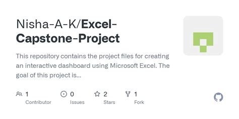 GitHub Nisha A K Excel Capstone Project This Repository Contains The Project Files For