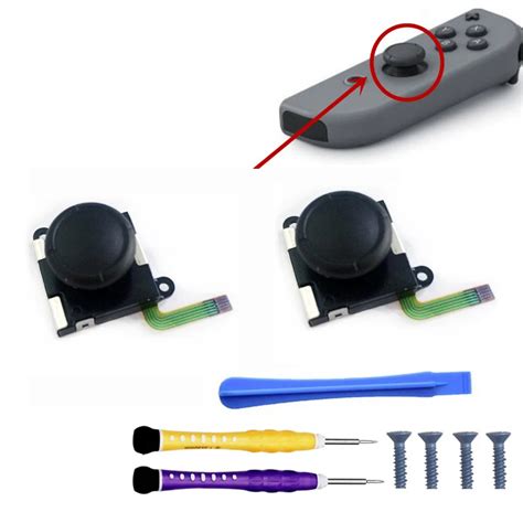 2 pcs 3d analog joystick thumb stick for nintend switch joycon sensor module potentiometer
