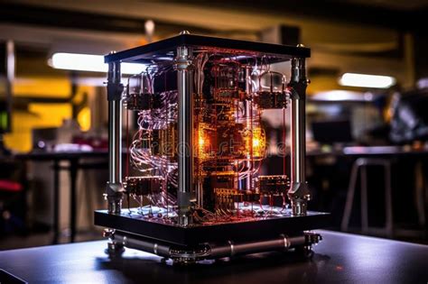 Quantum Computing Setup For Ai Development Stock Illustration