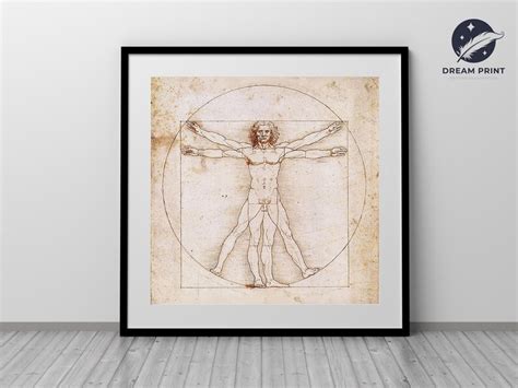 Vitruvian Man Digital Download Leonardo Da Vinci Renaissance