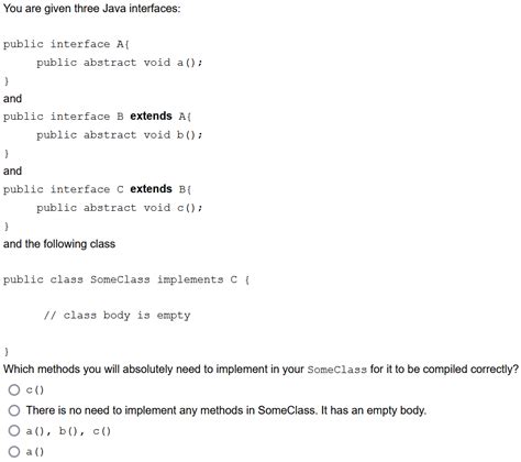 Solved You Are Given Three Java Interfaces Public Interface Chegg