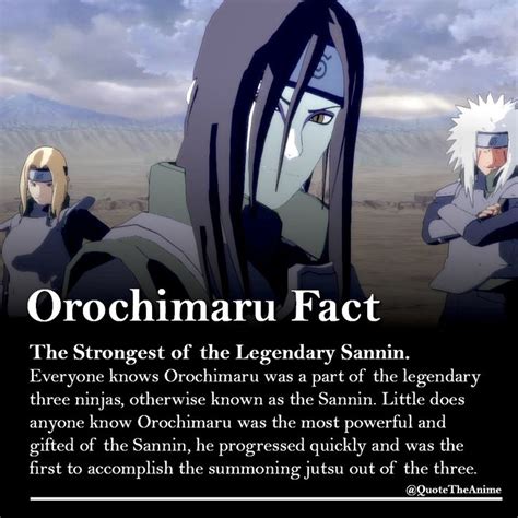 Orochimaru Sannin Narutoanime Narutofan Naruto Narutofacts