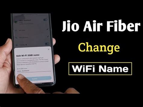 How To Change Jio Air Fiber Network Name Rename Jio Fiber Wifi Name Youtube