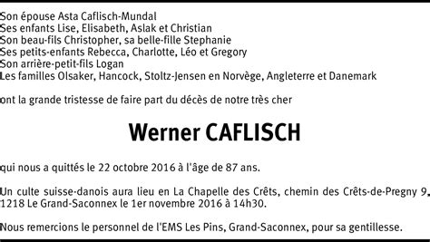 Werner Caflisch Hommages