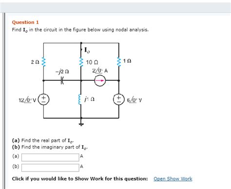 Solved Question 1 Find Io In The Circuit In The Figure Below