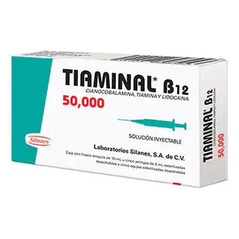 Tiaminal B12 50000 Inyectable 5 Jeringas De 3 Ml Soriana