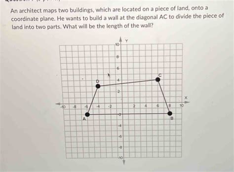 An Architect Maps Two Buildings Which Are Located On A Piece Of Land