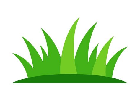 Векторное изображение зеленой травы на белом фоне Премиум Ai сгенерированный вектор