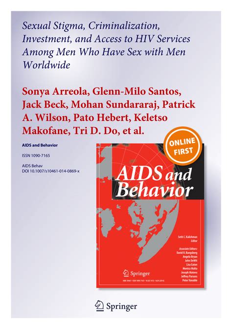 Pdf Sexual Stigma Criminalization Investment And Access To Hiv Services Among Men Who Have
