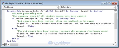 How To Use Target Value In Excel Vba Exceldemy
