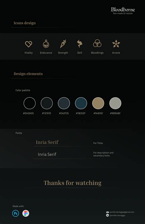 Bloodborne Modern Ui Fanmade Game Ui Design Data Visualization