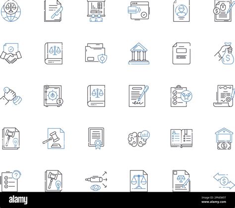 Research Wing Line Icons Collection Innovation Analysis Discovery