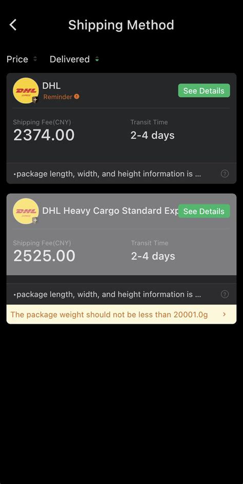 No Shipping Options Rpandabuy