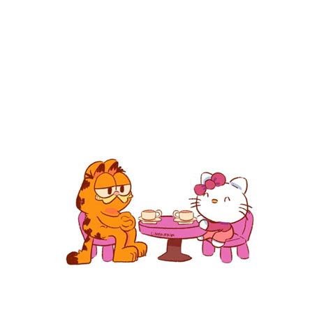 Garfield And Hello Kitty Hello Kitty Wallpaper Hello Kitty Pictures