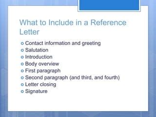 How To Make A Reference Letter PPTX