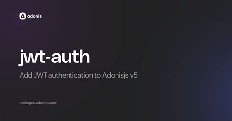 Jwt Auth Adonisjs Packages