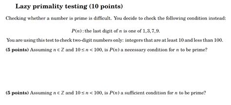 Solved Checking Whether A Number Is Prime Is Difficult You