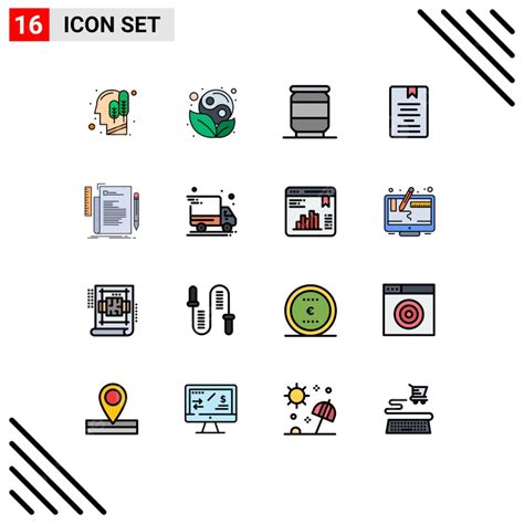 Mobile Interface Flat Color Filled Line Set Of 16 Pictograms Of Coding Beer Set Color Png And