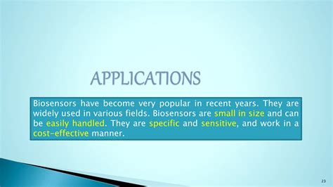 Biosensors Components Types Applications And Gmo Biosensors Pptx