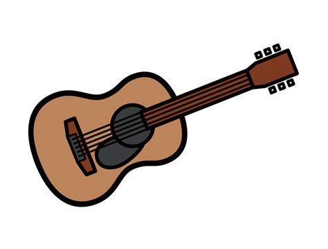 어쿠스틱 기타 일러스트레이션 무료 일러스트 소재집 Kukukeke