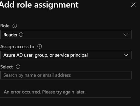 No Users To Select From The List In Azure Role Assignments Using