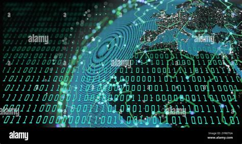 Binary Code And Digital Globe Data Processing Image Stock Photo Alamy