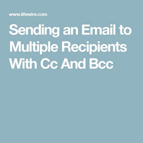 How To Email Multiple Recipients Using Cc And Bcc How To Email