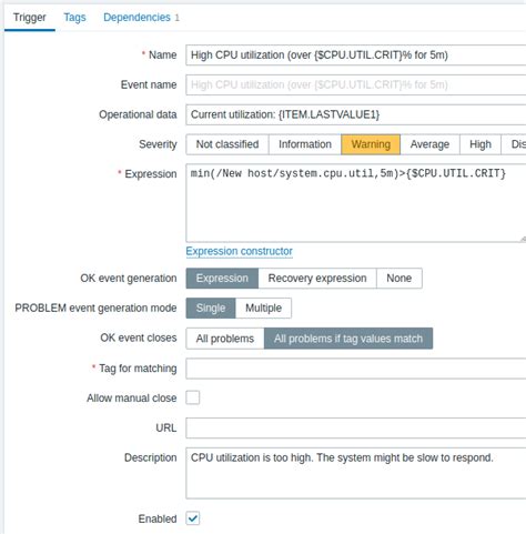 1 Configuring A Trigger
