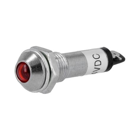 LED Panel Indicator Red VDC Cutout Mm IP Metal