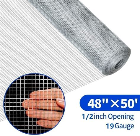 Amagabeli 48x50 Hardware Cloth 1 2 Inch 19 Gauge Square Galvanized