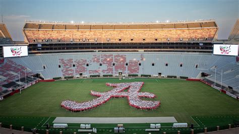 Alabamas Huge Freshman Class Forms Massive ‘script A On Bryant Denny Field