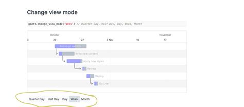 Can T Seem To Find A Way To Enable View Mode Issue Frappe Gantt Github