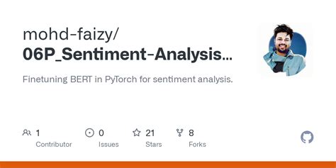 GitHub Mohd Faizy P Sentiment Analysis With Deep Learning Using BERT Finetuning BERT In