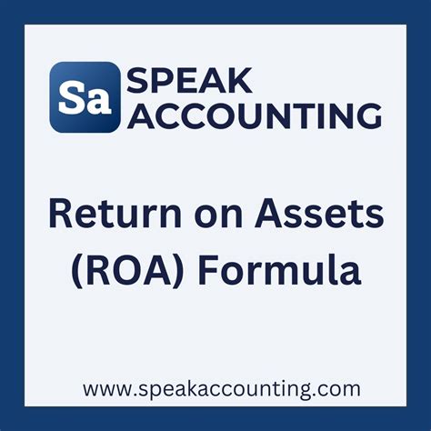 understanding the return on assets roa formula in accounting