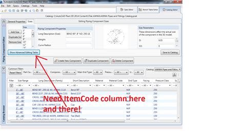 How To Customize Catalogs Spec Editor Autodesk Community