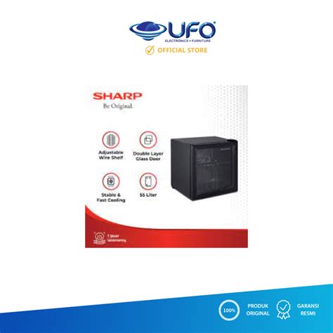 Sharp Showcase Mini 55 Liter Sch50xfs Ufo Elektronika Toko