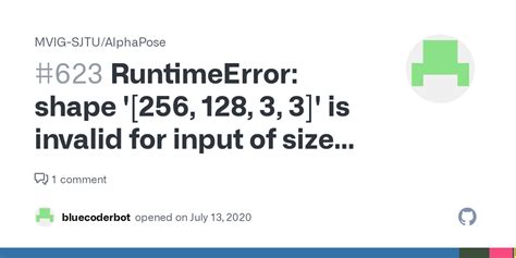 Runtimeerror Shape 256 128 3 3 Is Invalid For Input Of Size