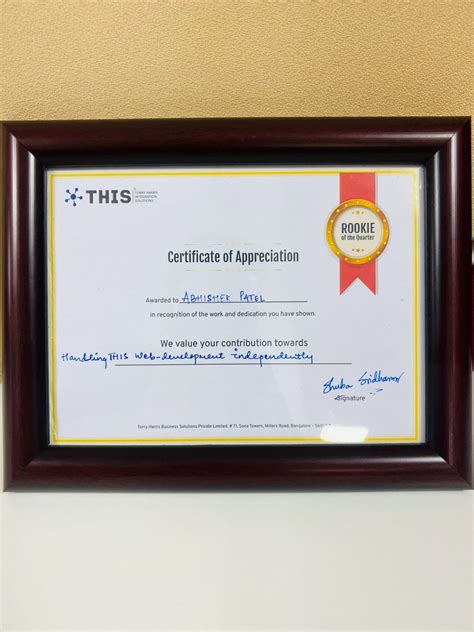 Abhishek Patel On Linkedin Thrilled To Be Recognized With This Award At Work 🏆 A Huge Thank