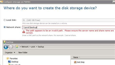UNC Storage The Path Appears To Be An Invalid Path VOX