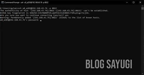 Cara Install Dan Akses SSH Server Android Melalui Termux Dan Akses Via Windows BLOG SAYUGI