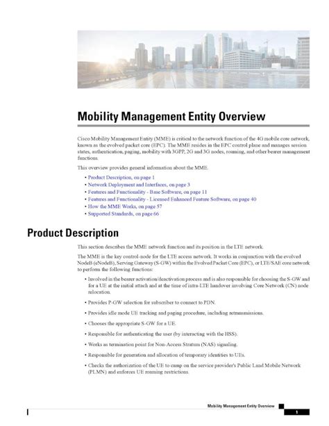 Pdf Mobility Management Entity Overview