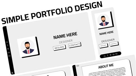 Simple Portfolio Website Design Responsive Figma