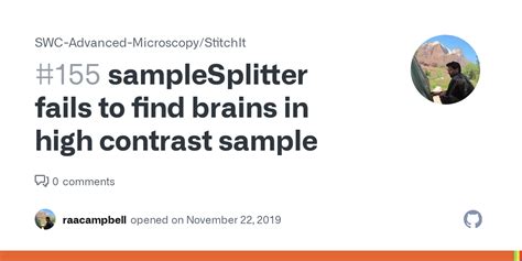 Samplesplitter Fails To Find Brains In High Contrast Sample Issue Swc Advanced