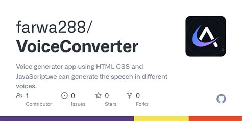 Github Farwa288voiceconverter Voice Generator App Using Html Css And Javascriptwe Can